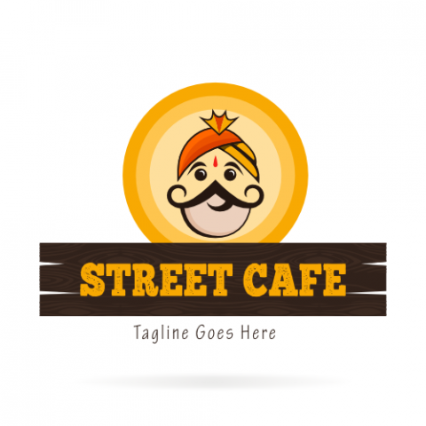Indian street Cafe Logo Template | Bobcares Logo Designs Services